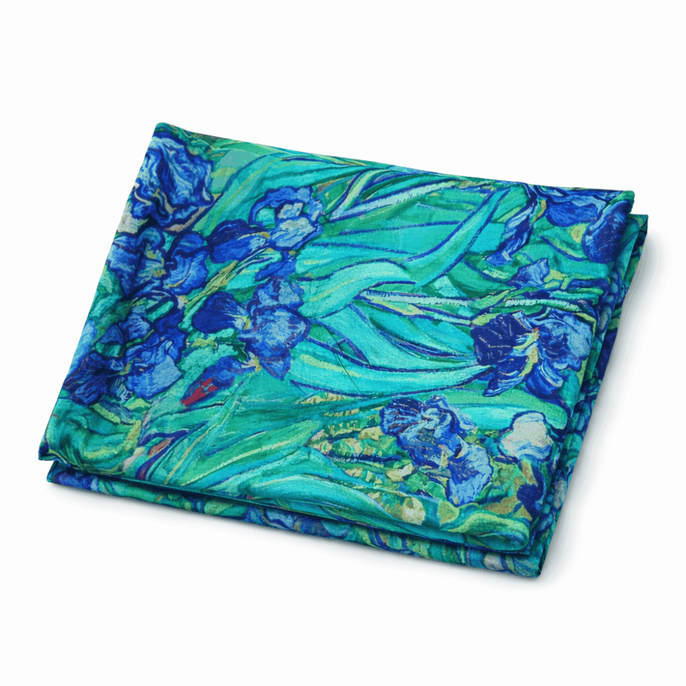 Fular de semiseda almendro en flor beige echarpe - Julunggul